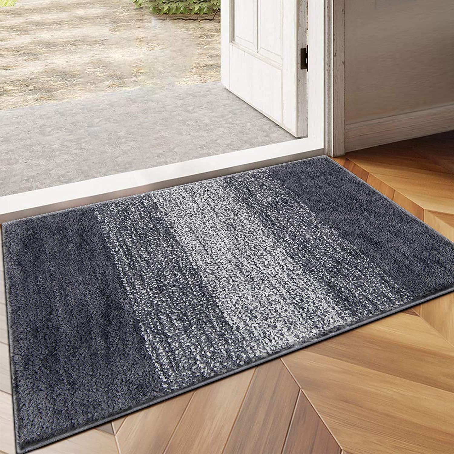 Ileading Indoor Doormat Entryway Non Slip Absorbent Low-Profile Door ...