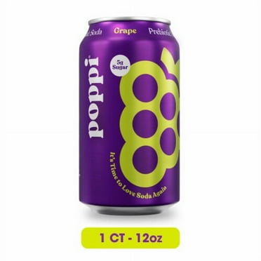 Poppi Sparkling Prebiotic Soda Beverage with Apple Cider Vinegar ...