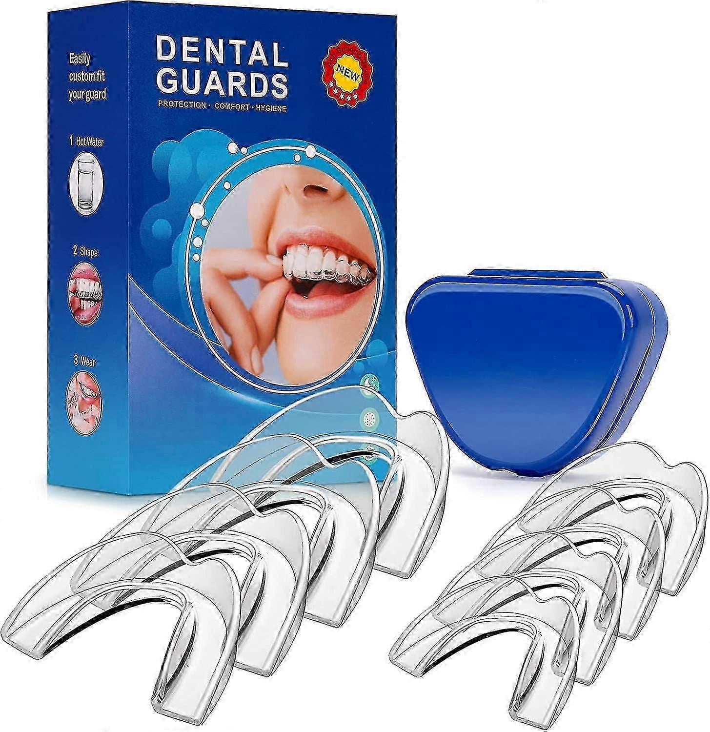 8 Packs Mouth Guard For Grinding Teeth, 2 Sizes For Light And Heavy ...
