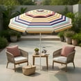 6.5 ft Beach Umbrella with UPF50+ Sun Protection, Push-Button Tilt ...
