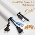 Silicone Flexible Cable Cover White Large-118" Wire Raceway Management ...