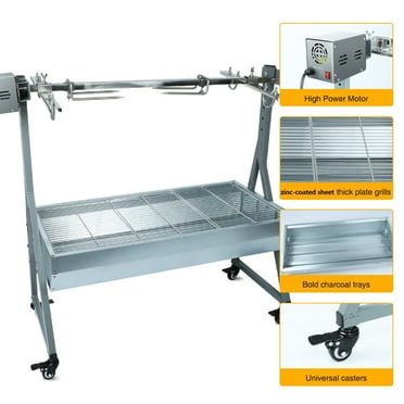 VEVOR Rotisserie Grill with Hooded Cover, BBQ Whole Pig Lamb Goat ...