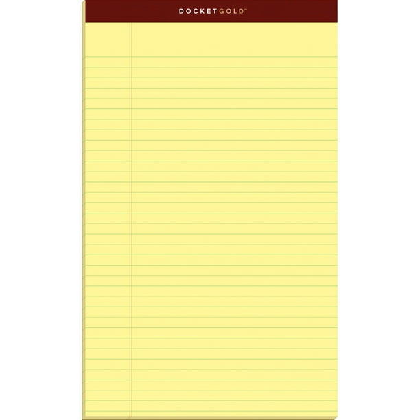 TOPS, TOP63980, Docket Gold Legal Pads - Legal, 12 / Pack - Walmart.com ...