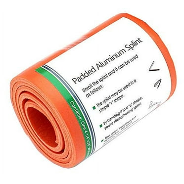 ASA Techmed 36" Padded Aluminum Splint, Rolled, Orange - Walmart.com