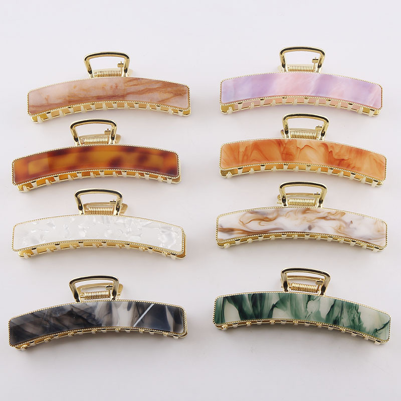 Hair Claws, Hair Clips Barrettes Acrylic Simple Cute French Design Big ...