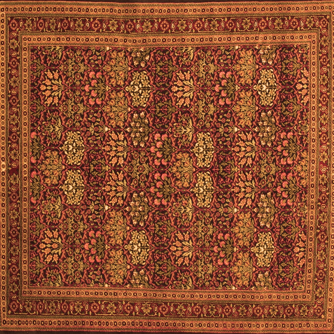Ahgly Company Indoor Square Persian Orange Traditional Area Rugs, 6 ...