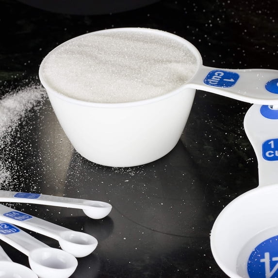 Measuring Cups with Large Print-Set-4 White-Blue - Walmart.com