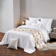 Cartoon Lions Giraffe Tiger Bed Runner Twin Size Cute Animal Leaf ...