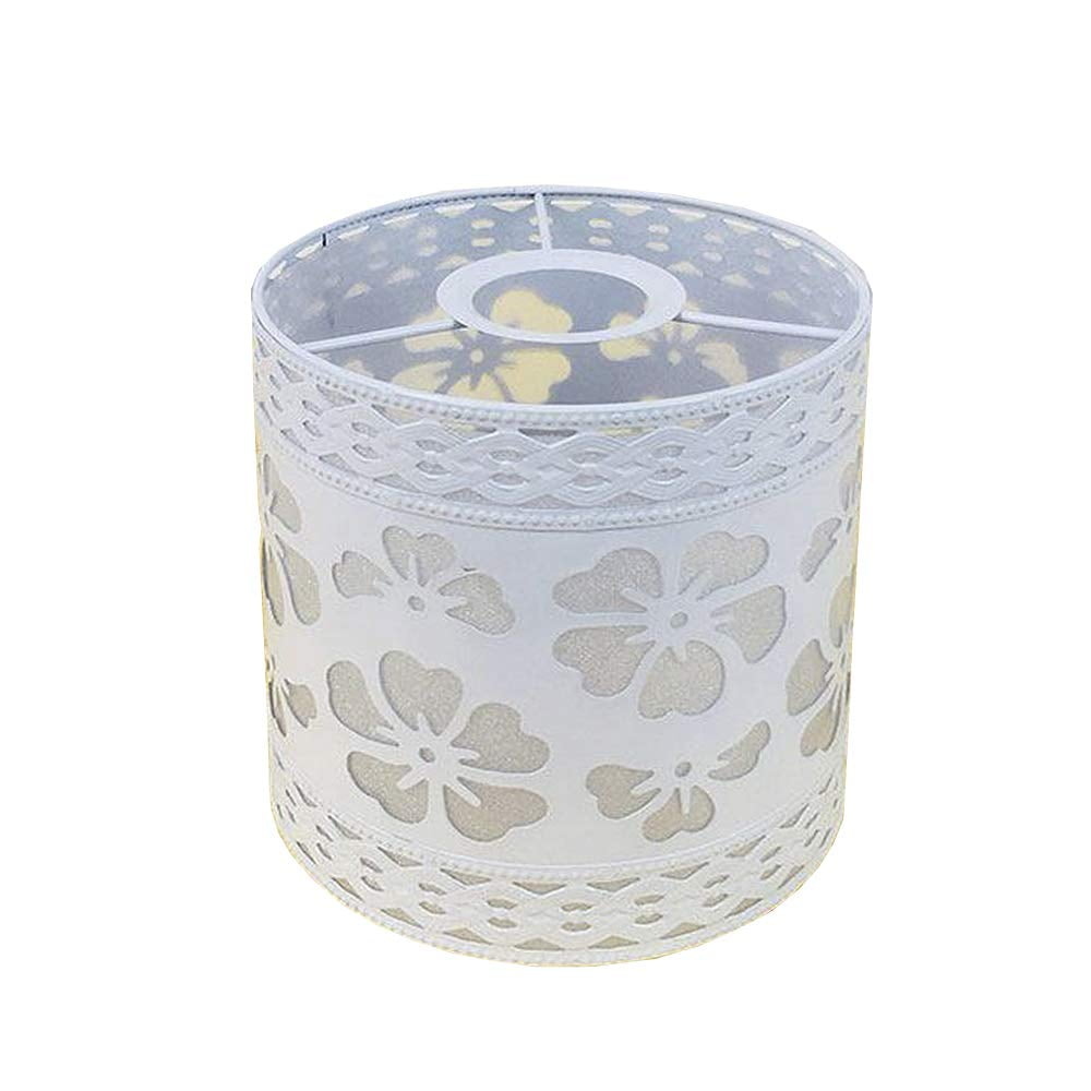 FSLiving White Iron/PVC Art Hollow Shade Fixture Replacement Light ...