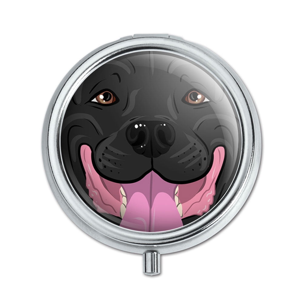 Pit Bull Face Black Pet Dog Pill Box - Walmart.com