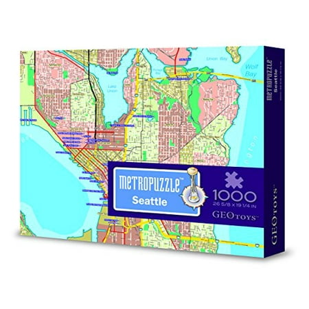 GeoToys ?Metropuzzle Seattle ?1000 Piece Puzzles for Adults ?Detailed ...