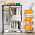 Sunshine Wheat, Garment Rack Metal Clothing Rack 4 Level Wardrobe Rack ...