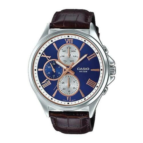 Casio MTP-E316L-2A Men's Standard Analog Leather Band Watch - Walmart.com