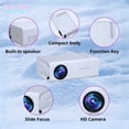 Mini LED Cinema Projector, 1080P Supported Portable Household Device ...
