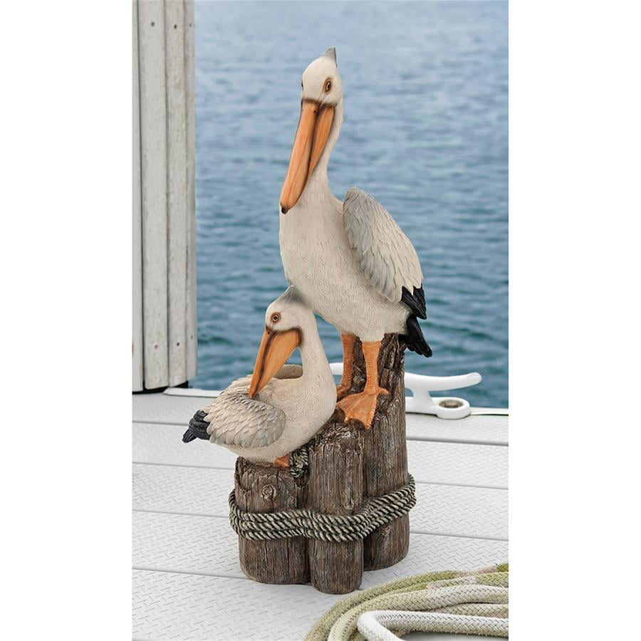 Design Toscano Coastal Decor Ocean's Perch Pelicans Garden Bird Statue ...
