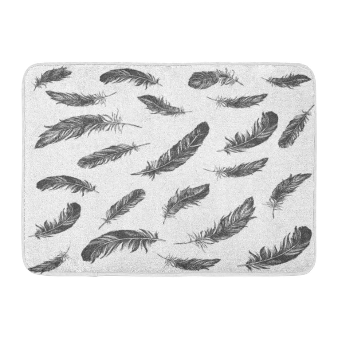 GODPOK Beauty Bird Black and White Feather Pattern Beautiful Drawing ...