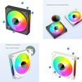 Computer Case Fan ARGB Case Cooling Fan 120mm ARGB Case Cool Fan 4Pin ...