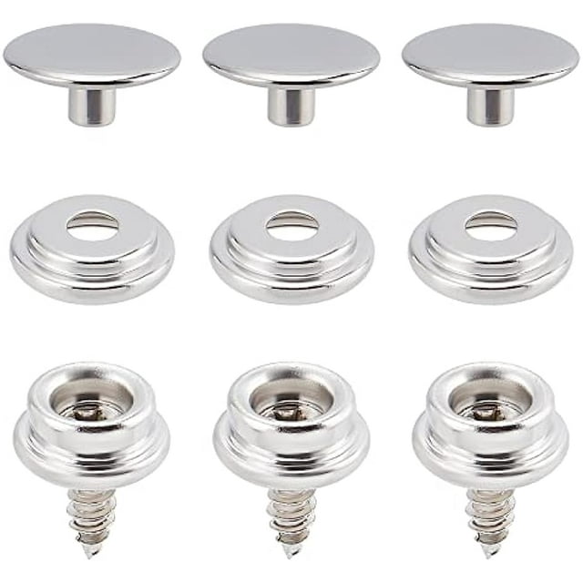 30 Sets 3 8 Stainless Steel Marine Grade Snap Button Canvas Snaps Kit Fastener Screw Mental Snap ...