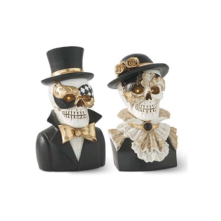 Set of 2 Resin Masquerade Skeleton Busts | Walmart Canada