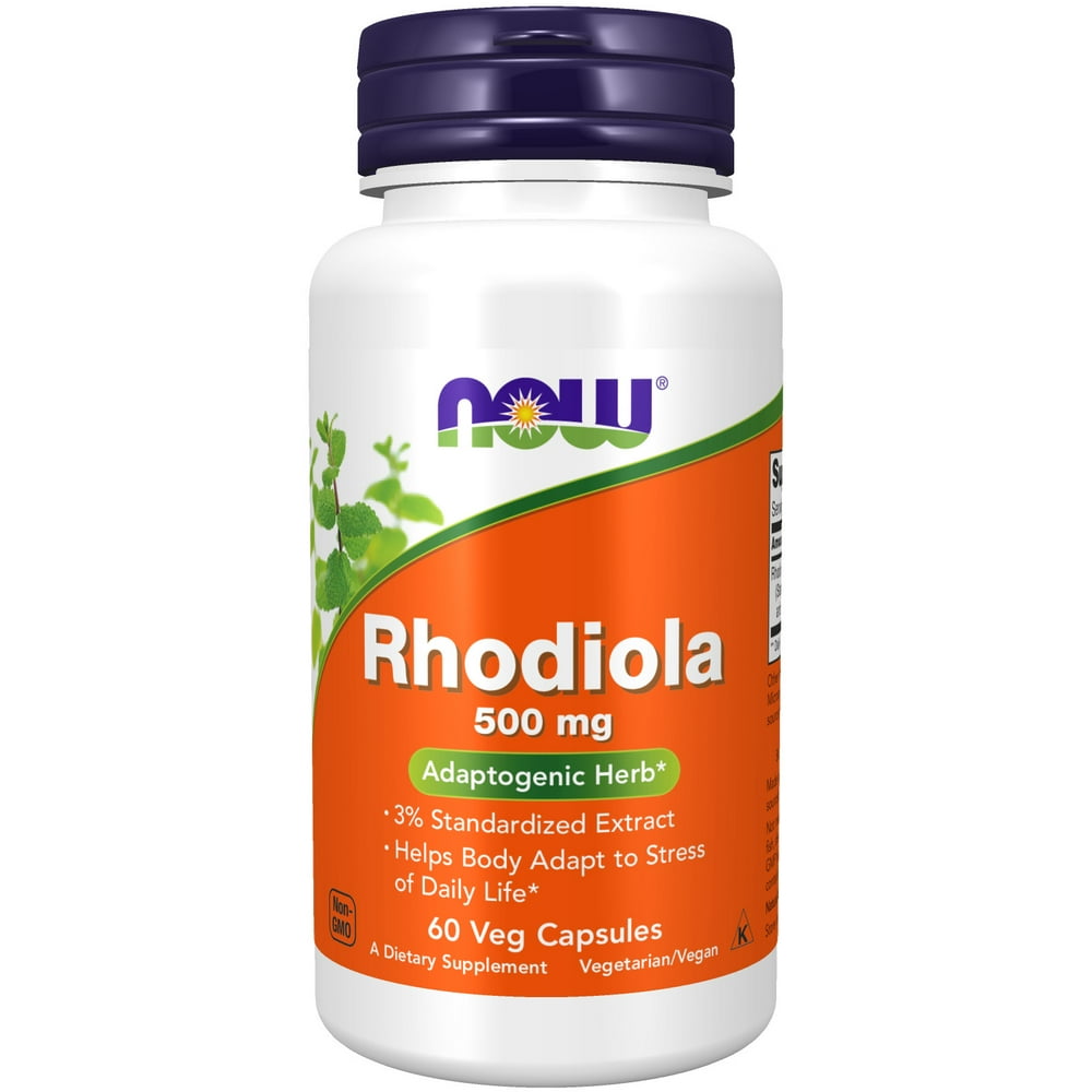 NOW Supplements, Rhodiola 500 mg, Helps Body Adapt to Stress of Daily ...