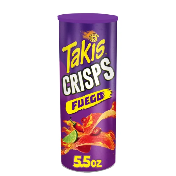 Takis Rolled Fuego Spicy Tortilla Chips, 9.9oz Bag, Chili Pepper and ...