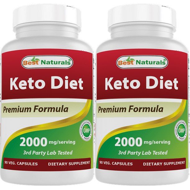 2 Pack Best Naturals Keto Diet Pills 2000 mg 90 Vegetarian Capsules ...