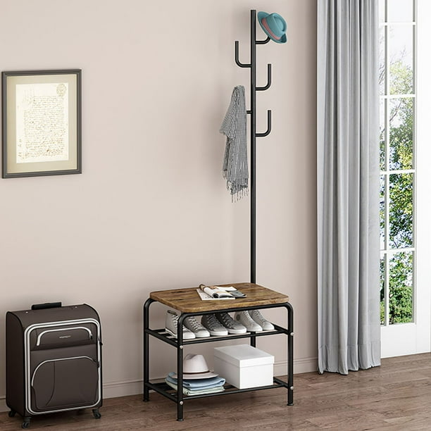 Wuzstar Multifunctional Coat Rack Shoe Rack Hall Tree Storage Shelf ...