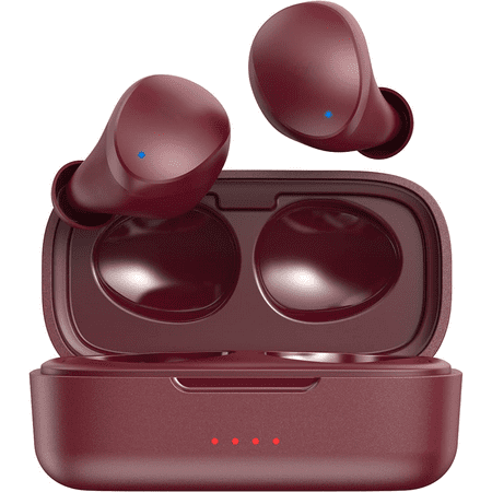 Red Wireless Earbuds Bluetooth in-Ear True Cordless with Hands-Free ...