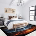 3D Space Area Rugs, Black Hole Galaxy Map Carpet, Washable Non Slip Low ...
