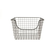 Iron Storage Baskets Desktop Debris Box Rose Gold Modern Metal Wire ...