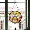 Xmas Gift - Queen Honey Bee Stained Glass Hanging Ornament - Christmas ...