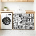 Black Abstract Art Cabinet Curtains for Kitchen 10"W x 11"L, Classical ...