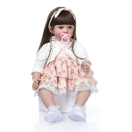 DJK Decdeal 24 inch Baby Doll Big Size Lifelike Silicone Rebirth Dolls ...