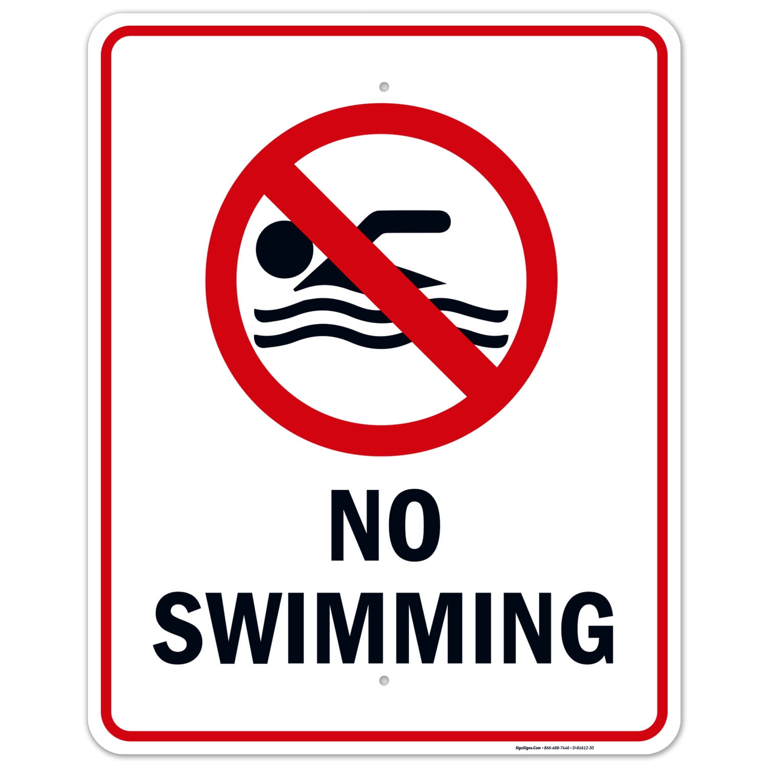 Swimming Pool Sign, No Swimming Sign, - Walmart.com
