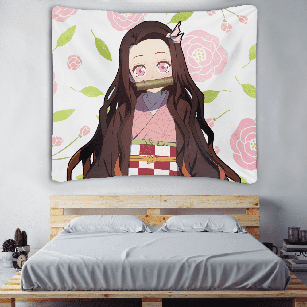 Demon Slayer Hanging Tapestry Prevalent Painting Cartoons Wall Decor ...