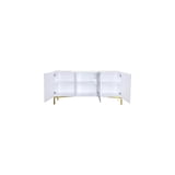 Meridian Furniture Collette Solid Wood Sideboard Buffet in White ...