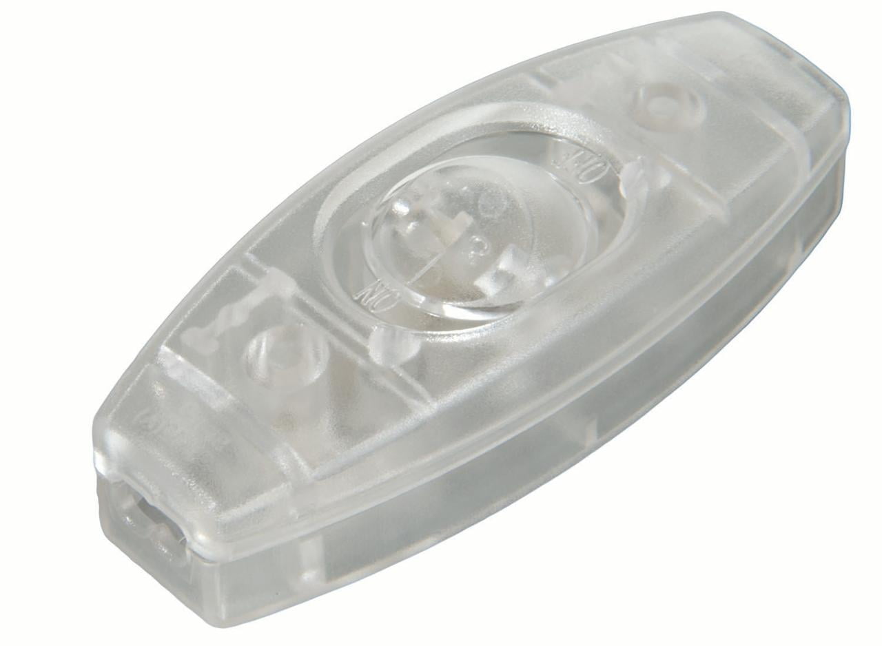 B&P Lamp® Clear Inline Feed Through Rocker Switch For Spt-1 Lamp Cord ...