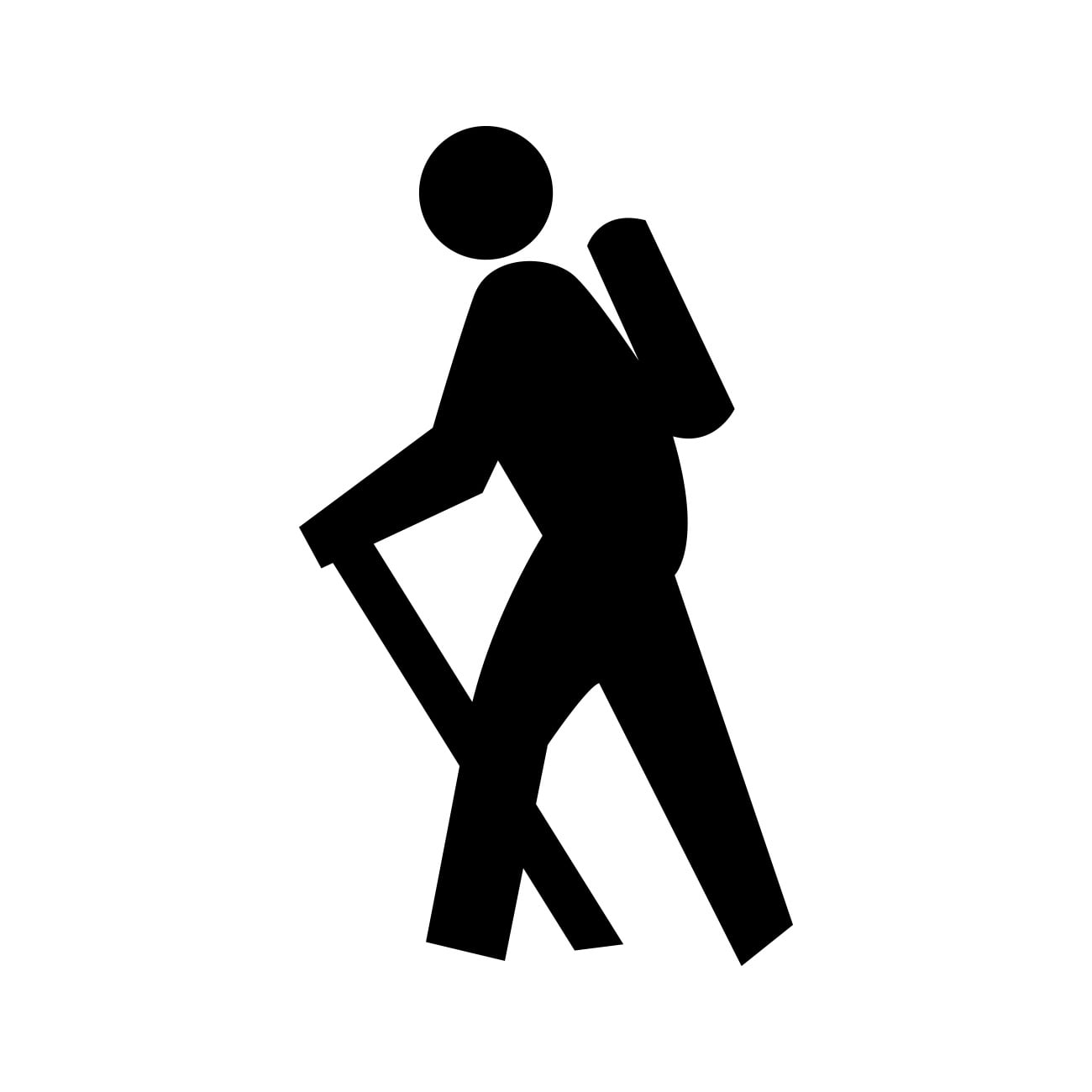 Male Camping Hiker Sticker Decal Die Cut - Self Adhesive Vinyl ...