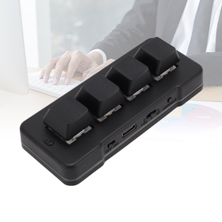 4 Key Keypad, Macro Definition Blue Switch Driverless Small Mechanical ...