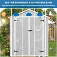 Seizeen Outdoor Shed, All-Weather Plastic Storage 82'' H, Resin Garden ...