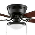 Hugger 44 in. Short Blade LED Indoor Ceiling Fan with Drop Light Kit ...