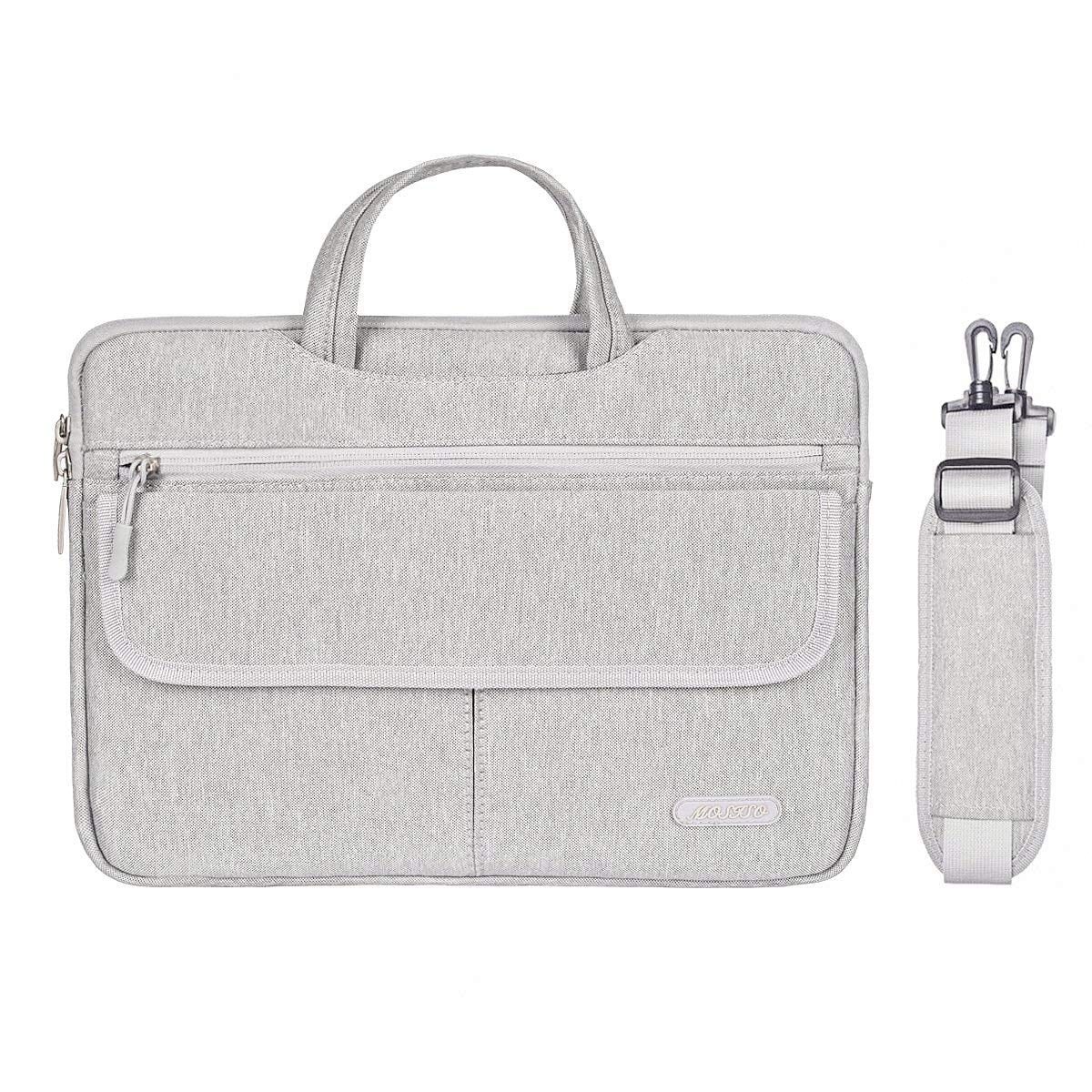 Mosiso Polyester Flapover Compartment Style Laptop Shoulder Briefcase ...