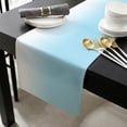 Blue White Ombre Table Runner 48 Inches Long - Gradient Color Modern ...