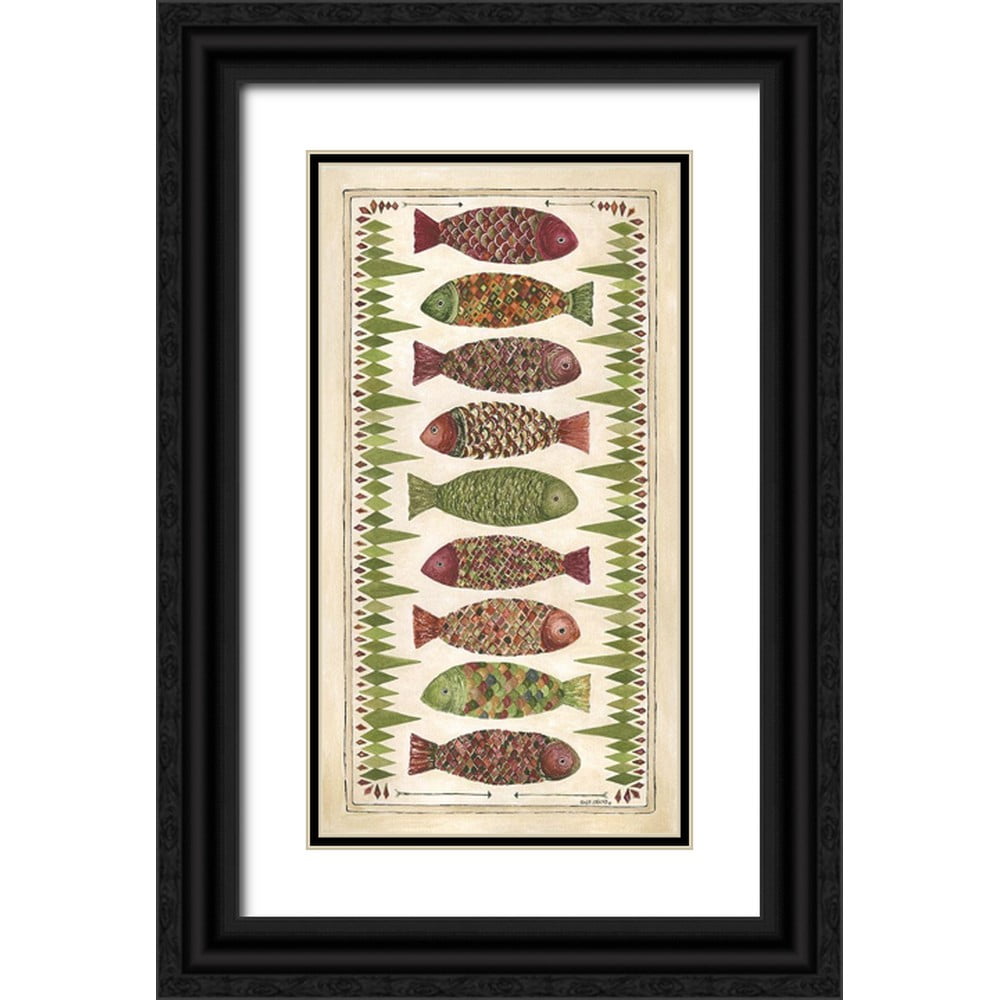 Shamp, Cindy 9x14 Black Ornate Wood Framed with Double Matting Museum ...