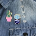 Sunjoy Tech 5 Pcs Cute Enamel Lapel Pins Sets Cartoon Cactus Potted ...