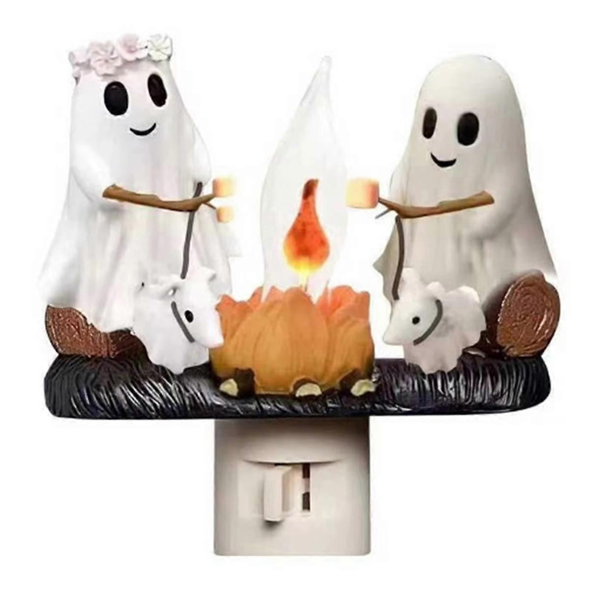 Ghost Campfire Nightlight Ghosts Campfire Flicker Ghost Halloween Plug ...