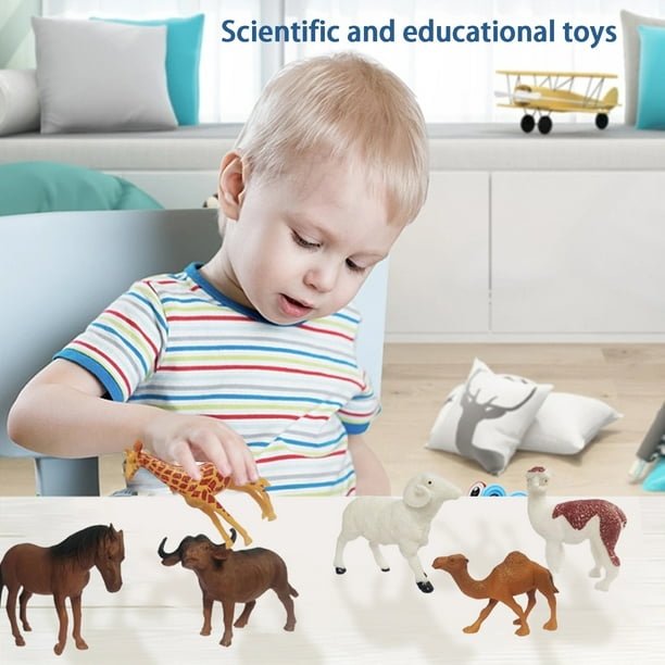 Lubelski 2Pcs Simulated Animal Models Horse Sheep Lion Tiger Deer ...
