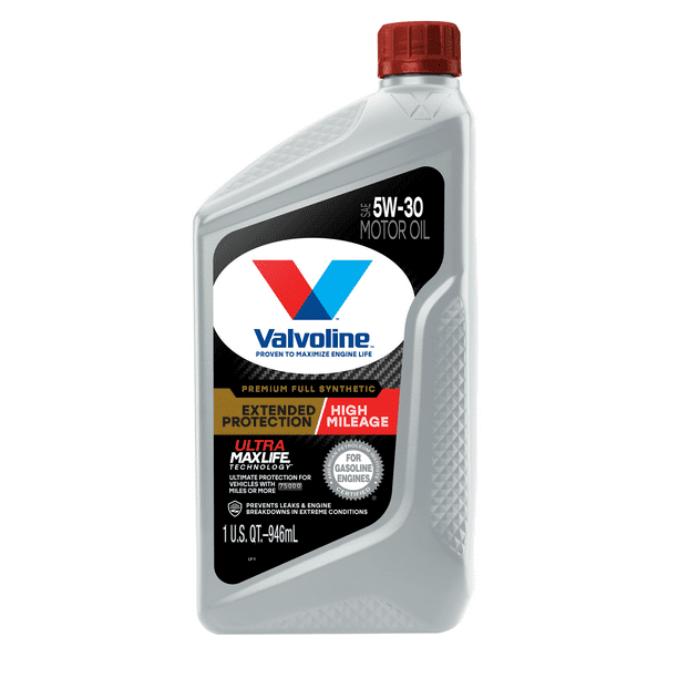 Valvoline Full Synthetic Extended Protection High Mileage 5W-30 Motor ...