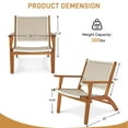 Ktaxon Acacia Wood Outdoor Chair, Woven Web Seat, Comfortable Patio ...