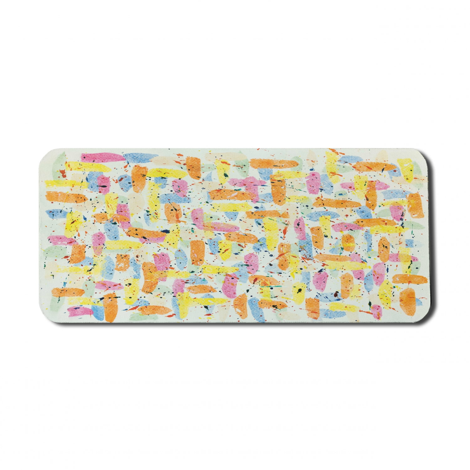 Abstract Computer Mouse Pad, Paint Blobs and Drips Pattern Watercolor ...